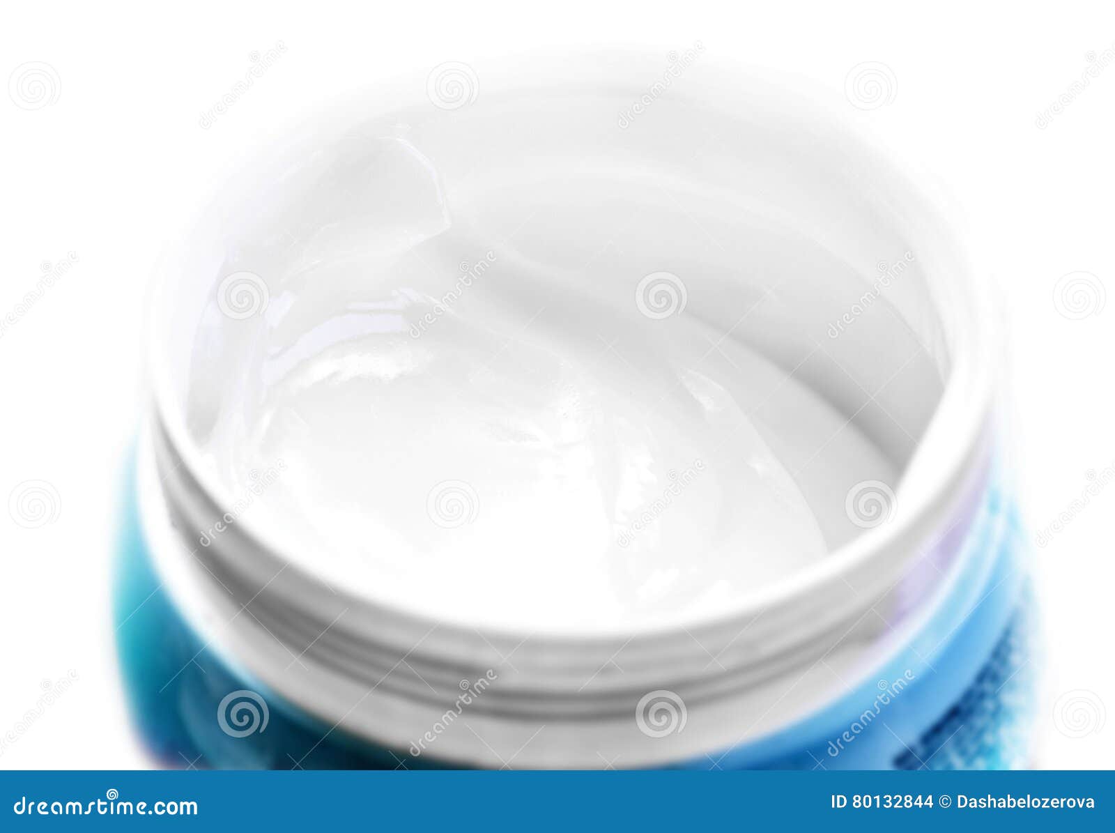 White Face and Body Cream in Blue Jar Stock Photo - Image of medicine ...