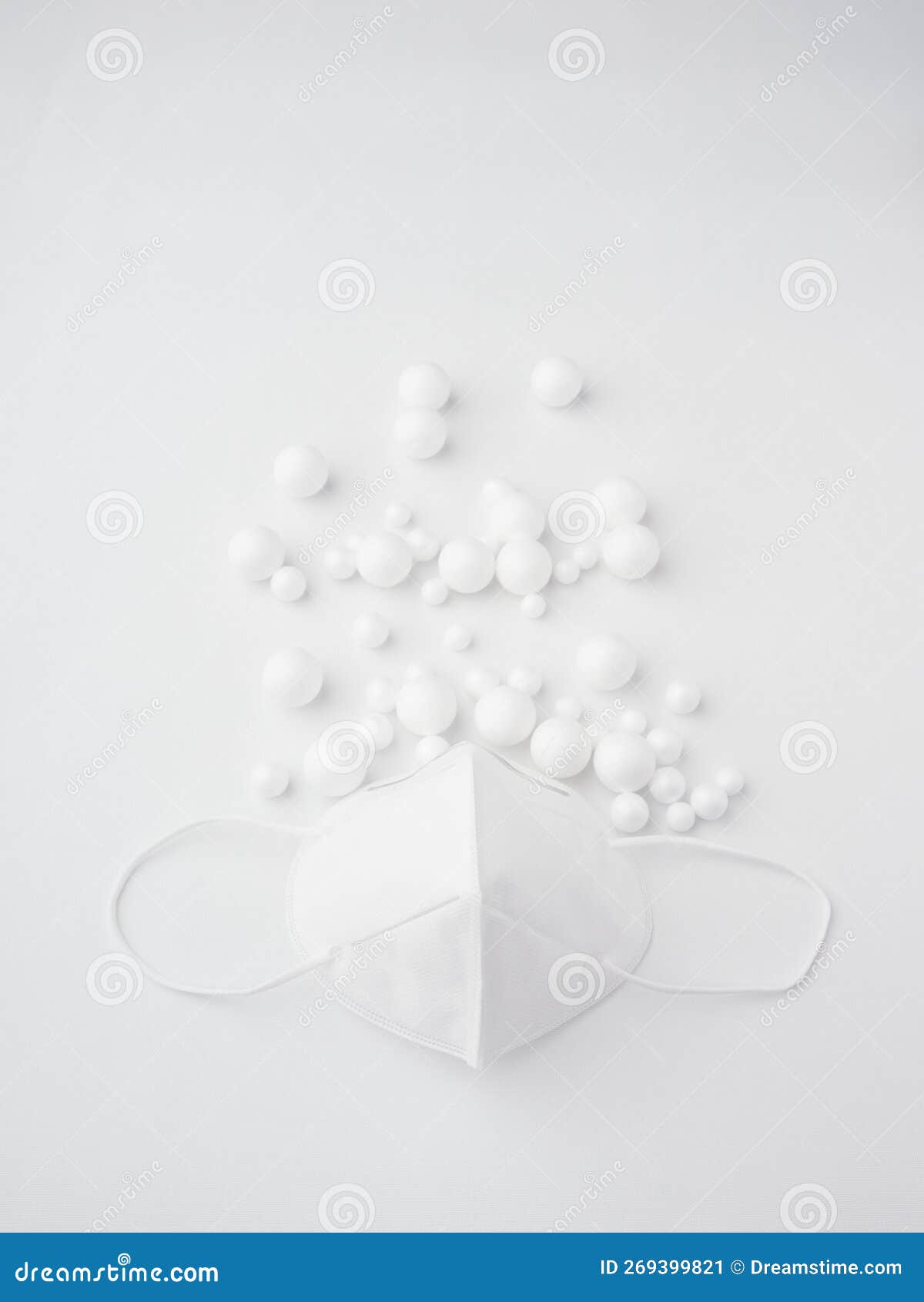 White Face Mask on a White Background Stock Image - Image of illness ...