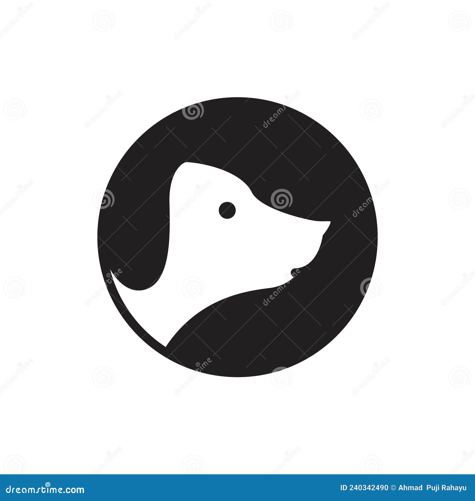 White Face Side View Dog Logo Design, Vector Graphic Symbol Icon ...