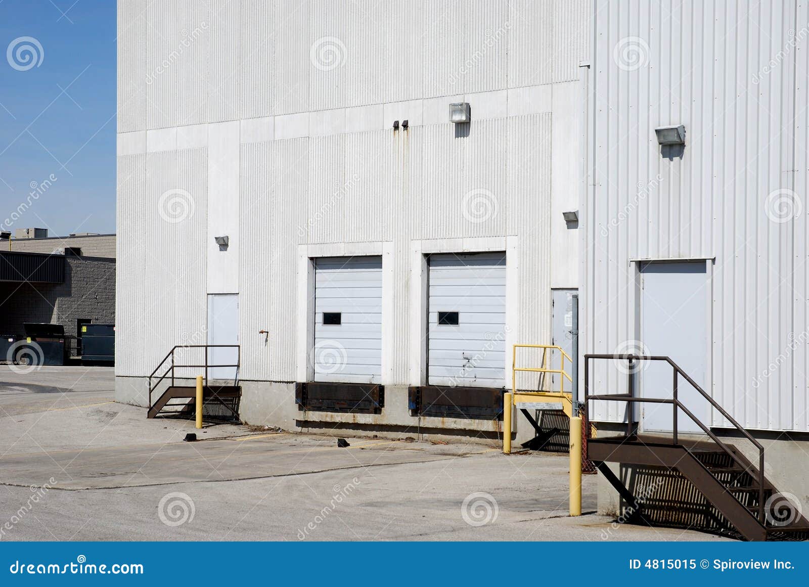 White Factory and Loading Dock Stock Image - Image of factory, overhead ...
