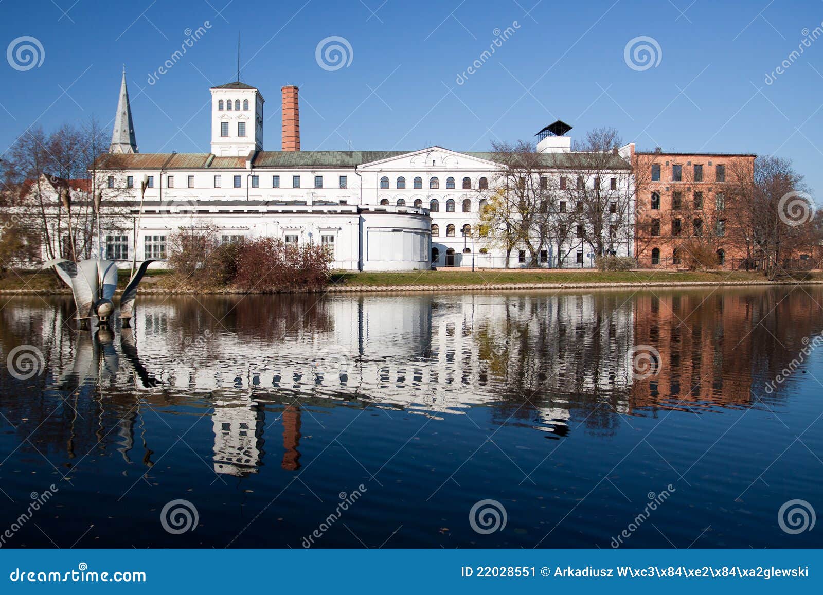 White Factory in Lodz, Poland Stock Image - Image of classicist, geyer ...