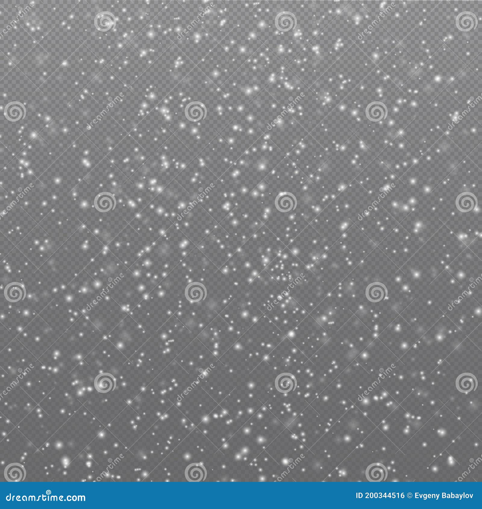 White Falling Snow on Transparent Background - Illustration Stock ...