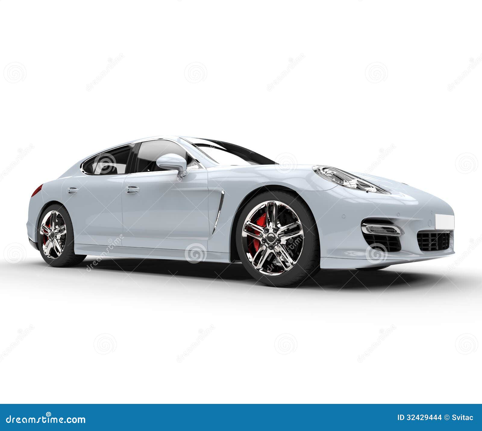 White Fast Car Studio Shot stock illustration. Illustration of auto ...