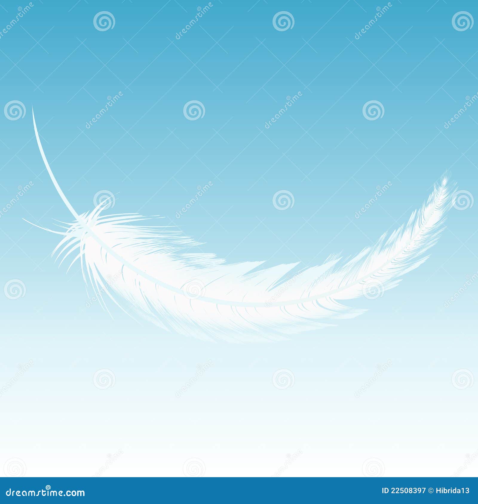 White Feather Fall from the Sky Stock Vector - Illustration of delicate ...