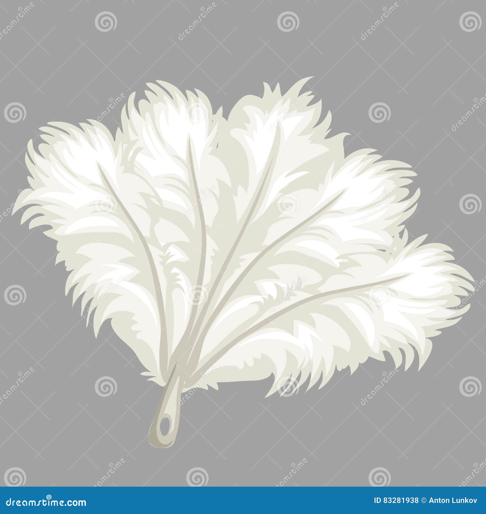 White Feather Fan, Vector Illustration Stock Vector - Illustration of ...
