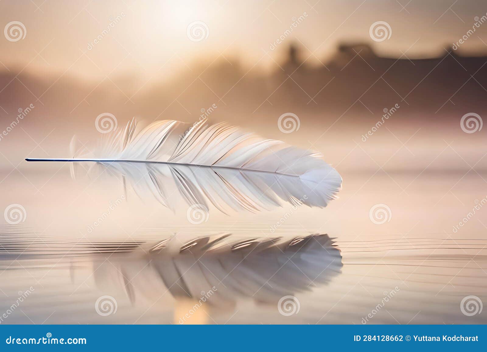 White Feather Floating in the Air Stock Illustration - Illustration of ...