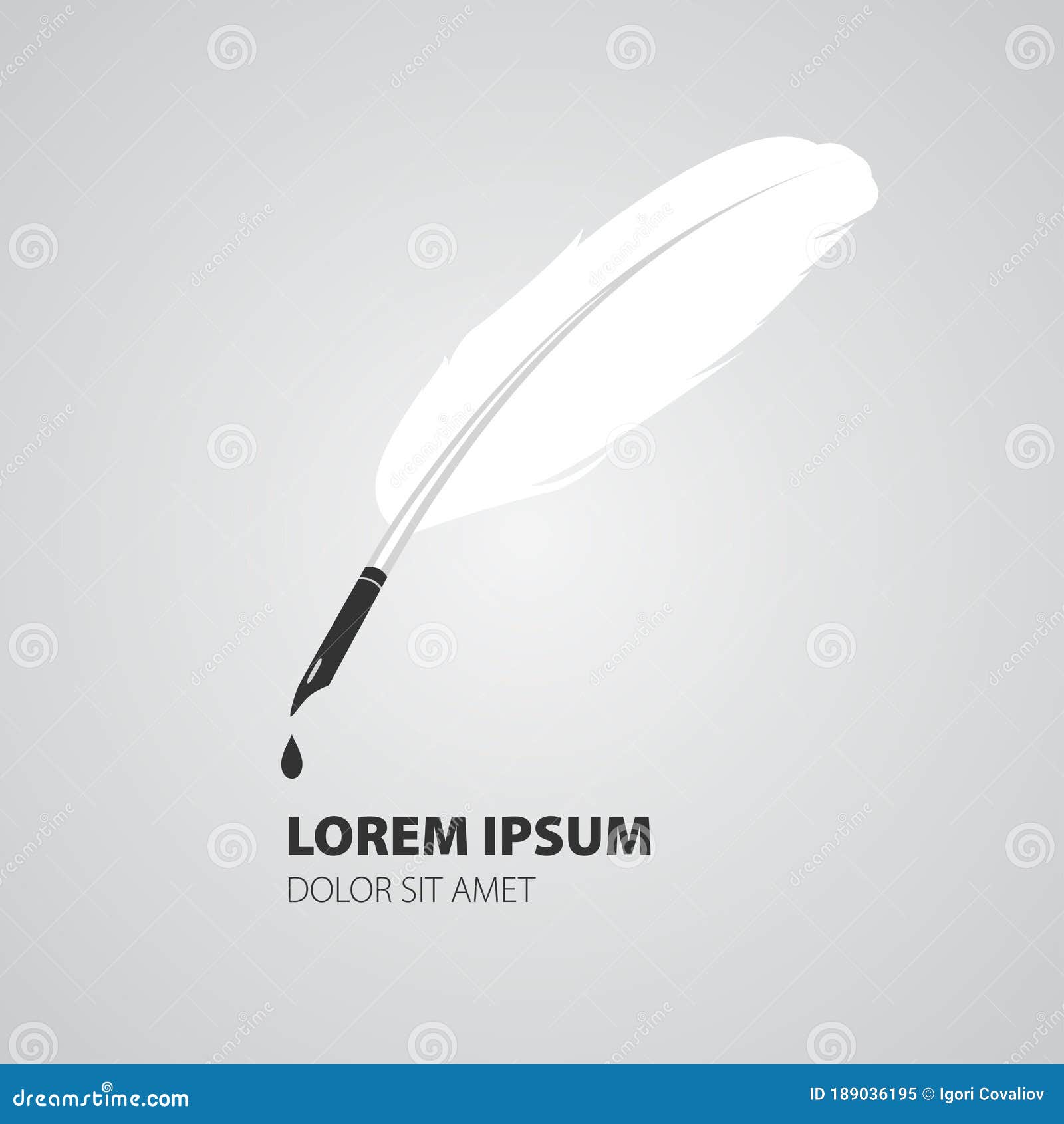 White Feather Sign, Logo. Vector Illustration Stock Vector ...