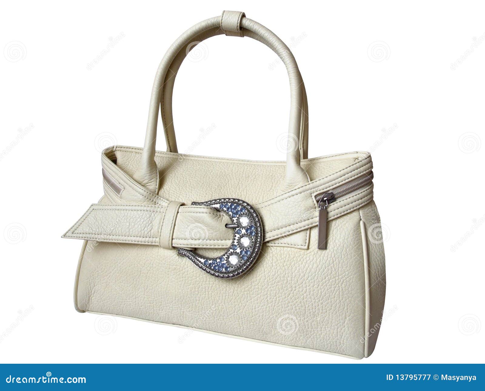 White Female Handbag Isolated on White Stock Image - Image of ...