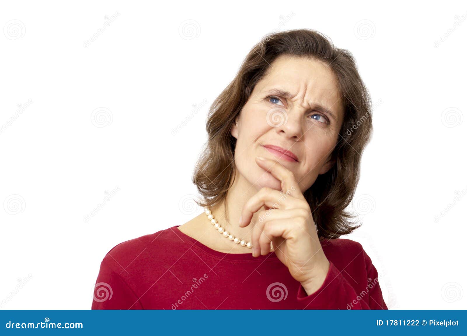 White female thinking stock photo. Image of distrust - 17811222