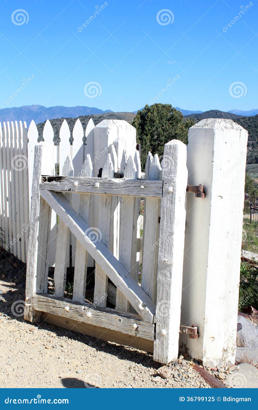 White Fence Gate stock image. Image of city, cowboy, reno - 36799125