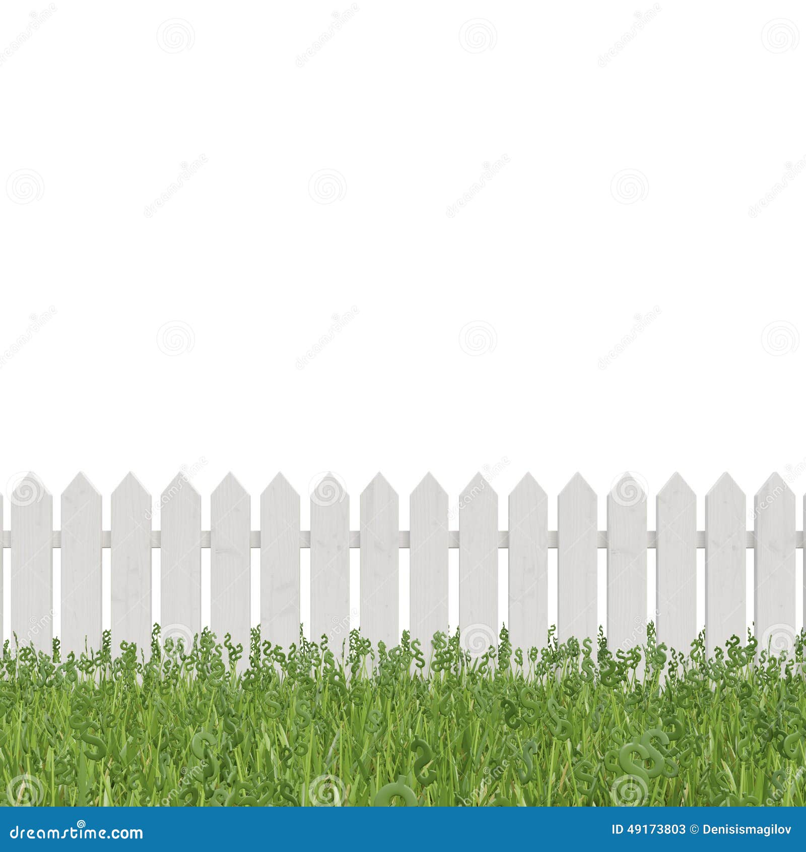 White fence stock illustration. Illustration of plank - 49173803