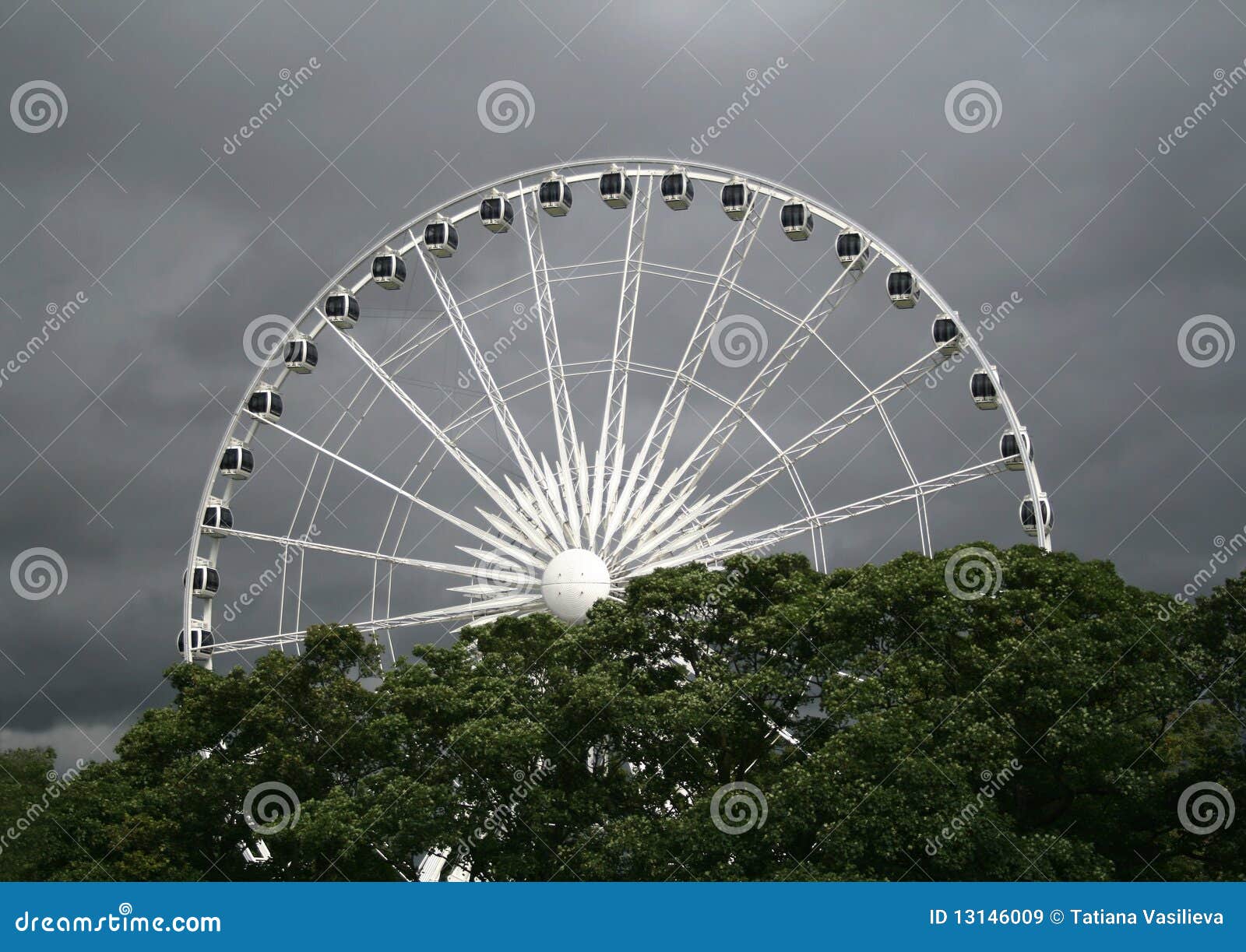 White ferris wheel stock image. Image of carousel, recreational - 13146009
