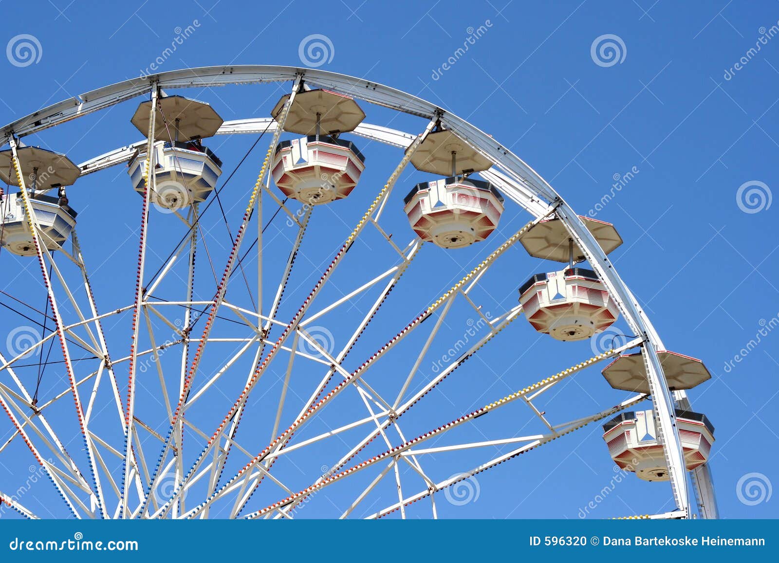 White Ferris Wheel stock photo. Image of theme, spin, park - 596320