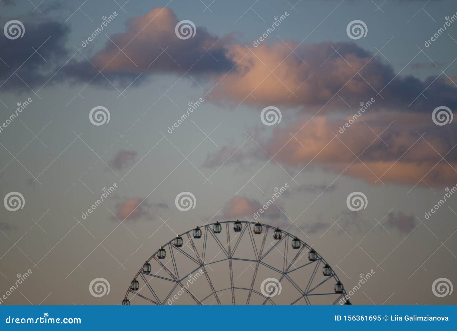 White ferris wheel stock image. Image of ride, fairground - 156361695