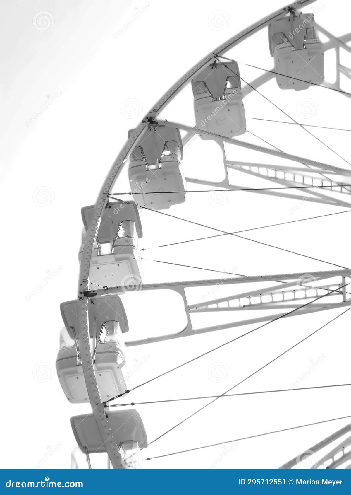 White Ferris Wheel with White Sky Stock Image - Image of ride, park ...
