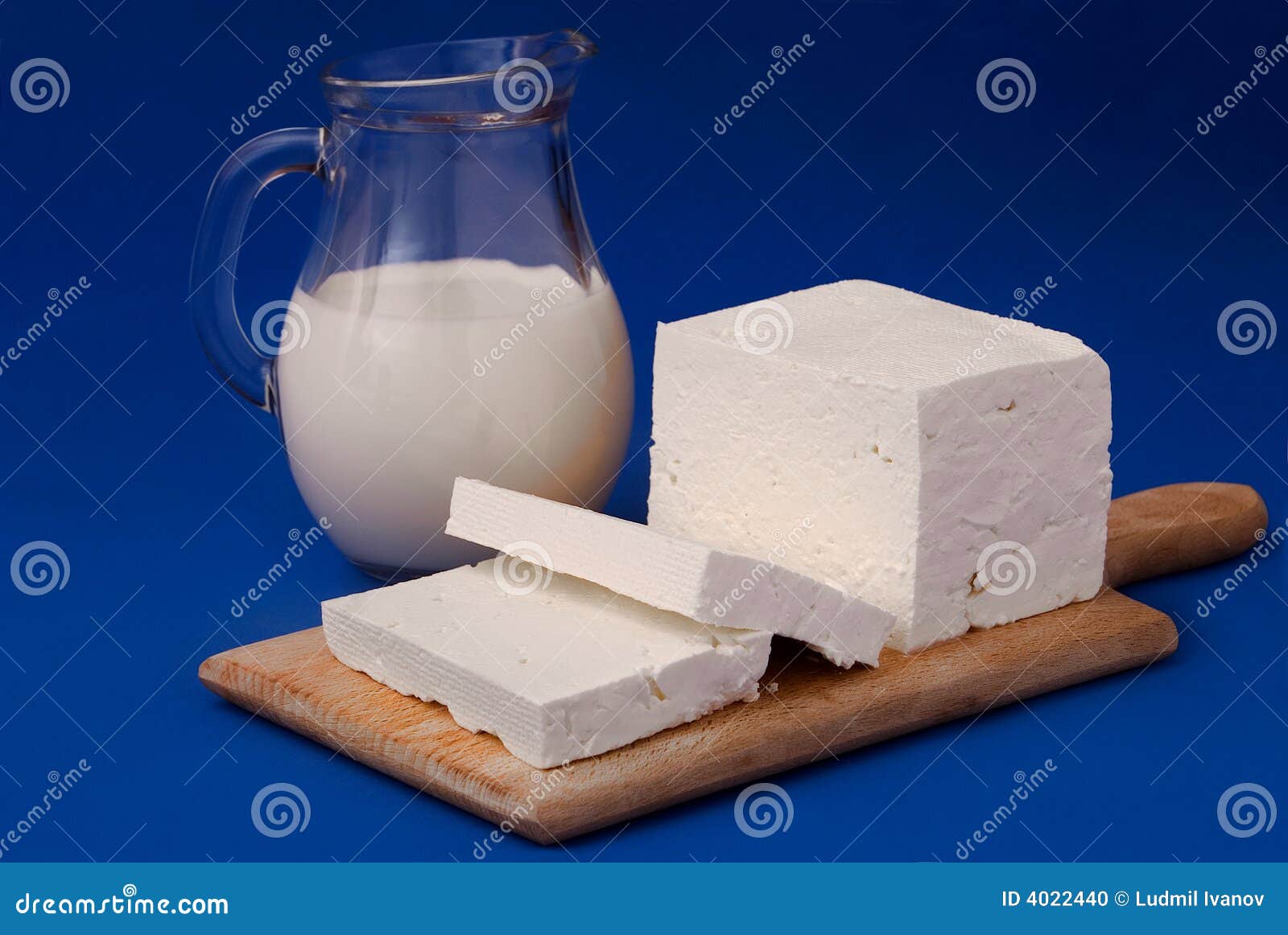 White feta cheese and milk stock photo. Image of diary - 4022440