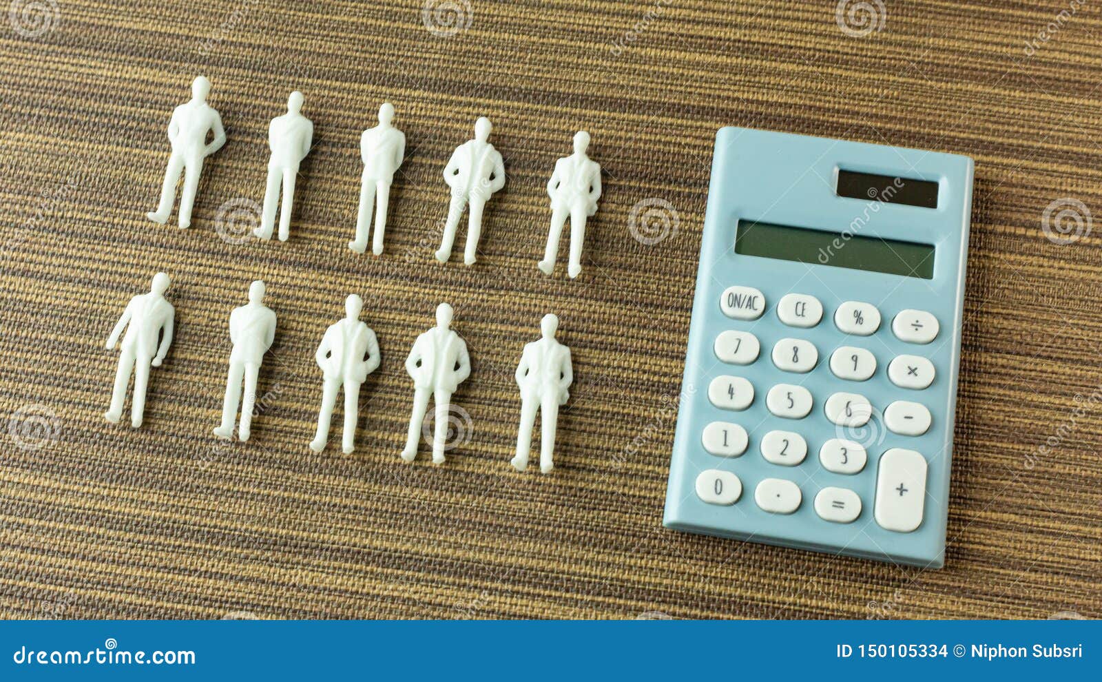 White Figure Miniature on Wood for Business Content Stock Photo - Image ...