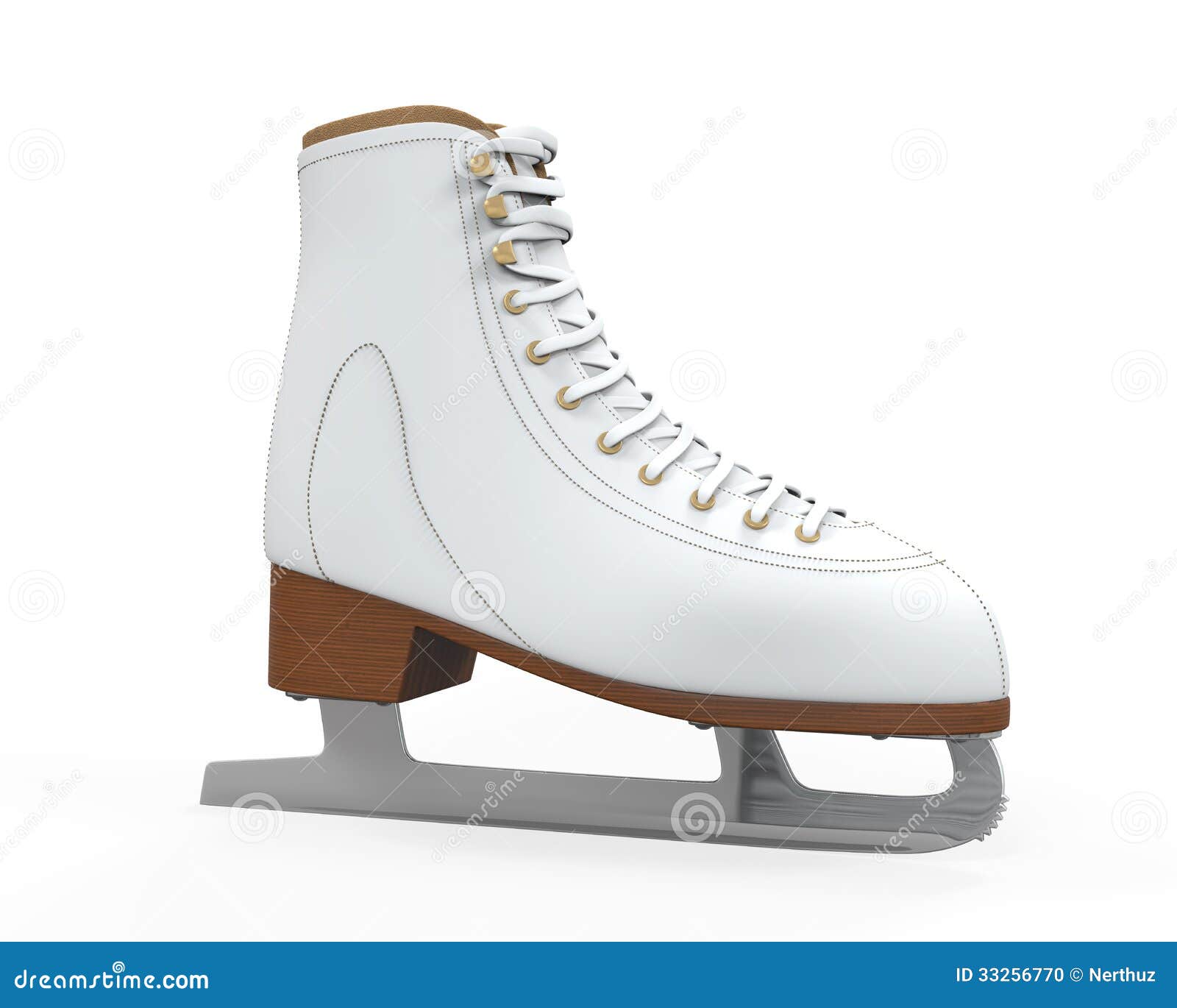 White Figure Skates Isolated Stock Illustration - Illustration of ...