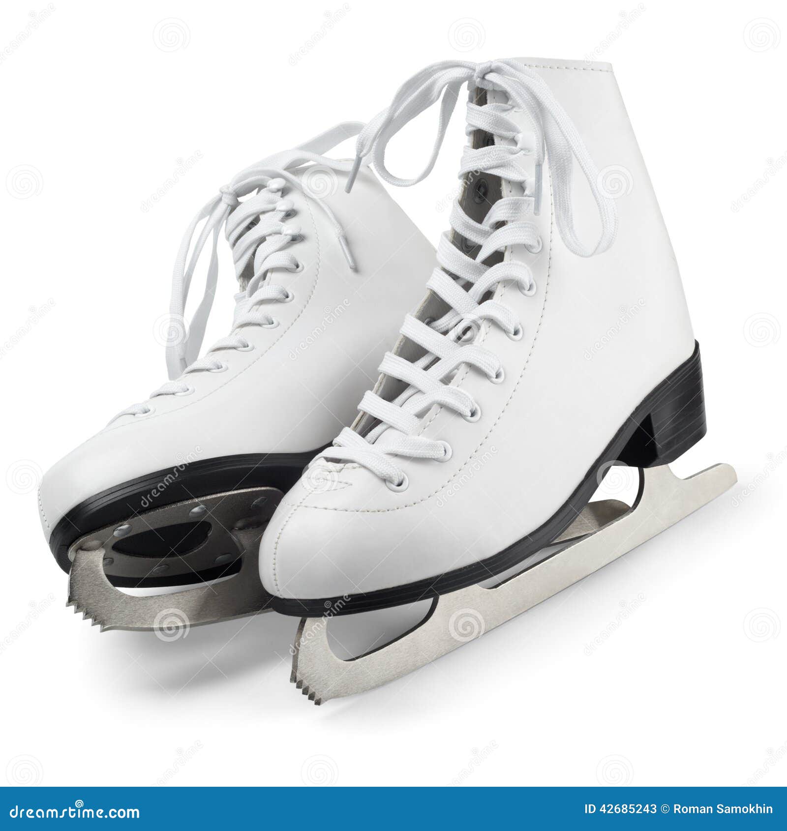 White figure skates stock image. Image of closeup, competitive - 42685243