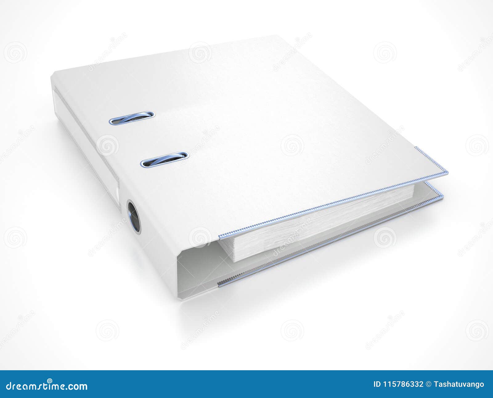 White Folder Isolated on White. 3d. Stock Illustration - Illustration ...
