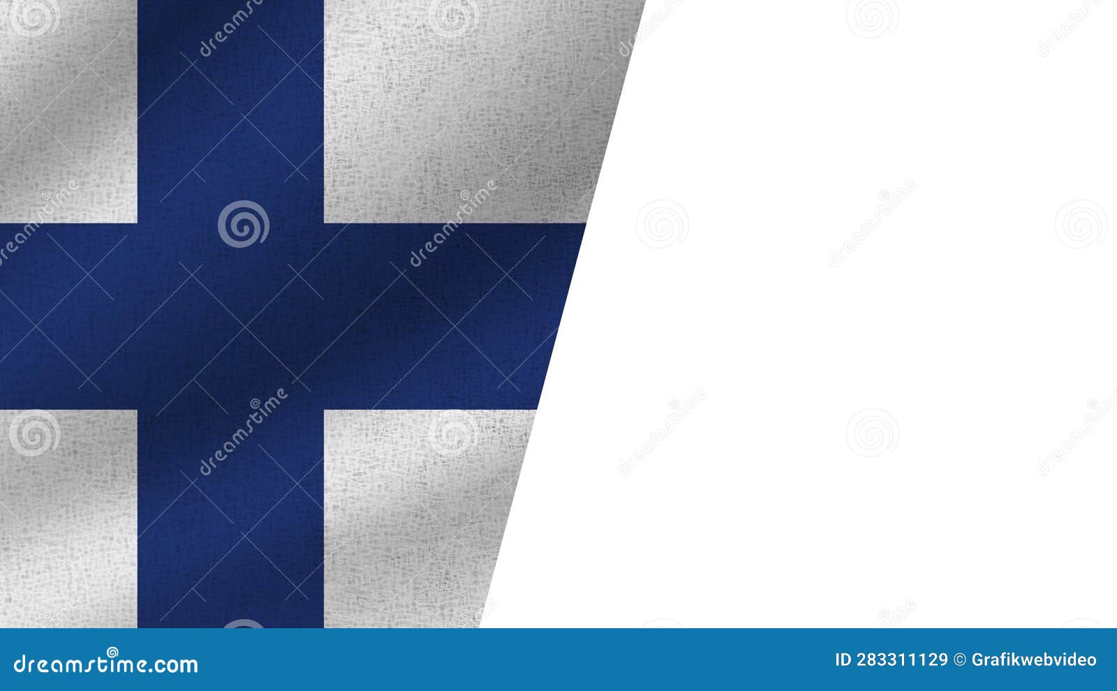 White and Finland Realistic Two Flags Together Stock Illustration ...