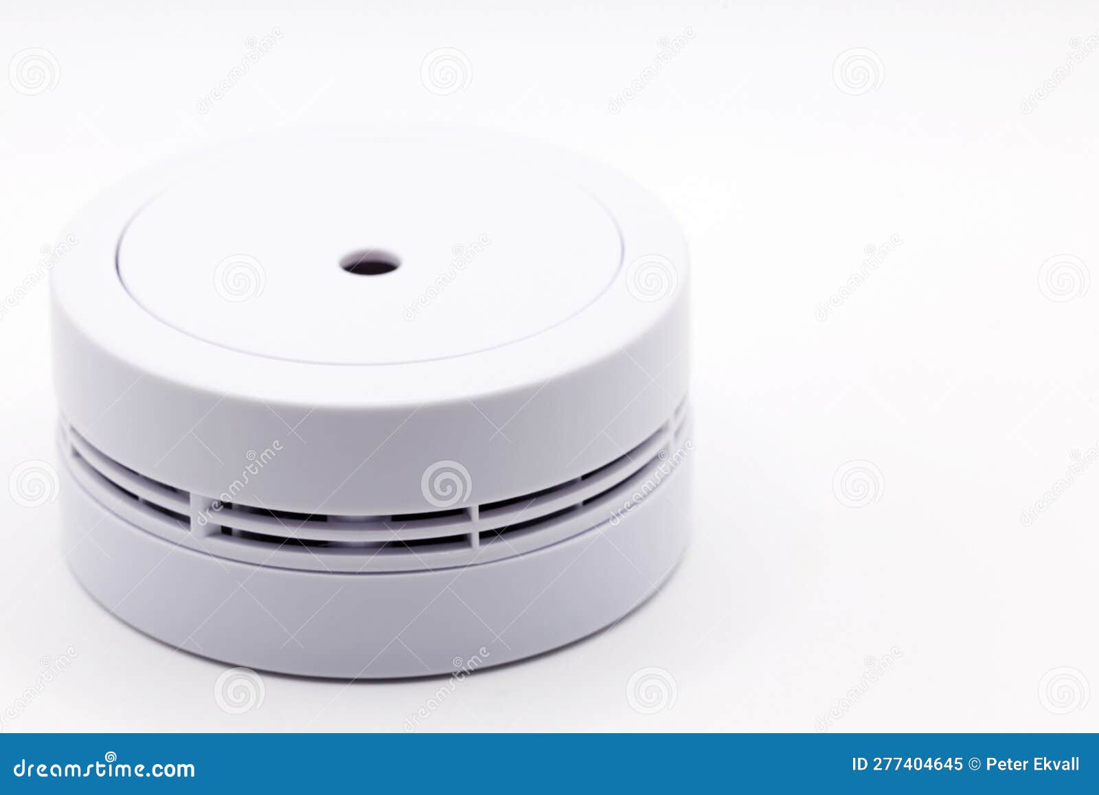 A White Fire Alarm on a Light Background Stock Image - Image of threat ...