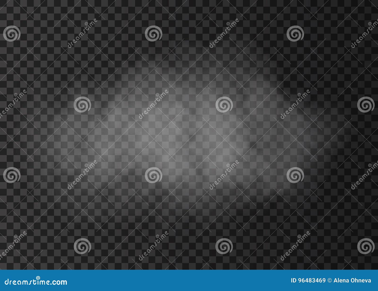 White Fire Smoke Cloud on Transparent Background. Stock Vector ...