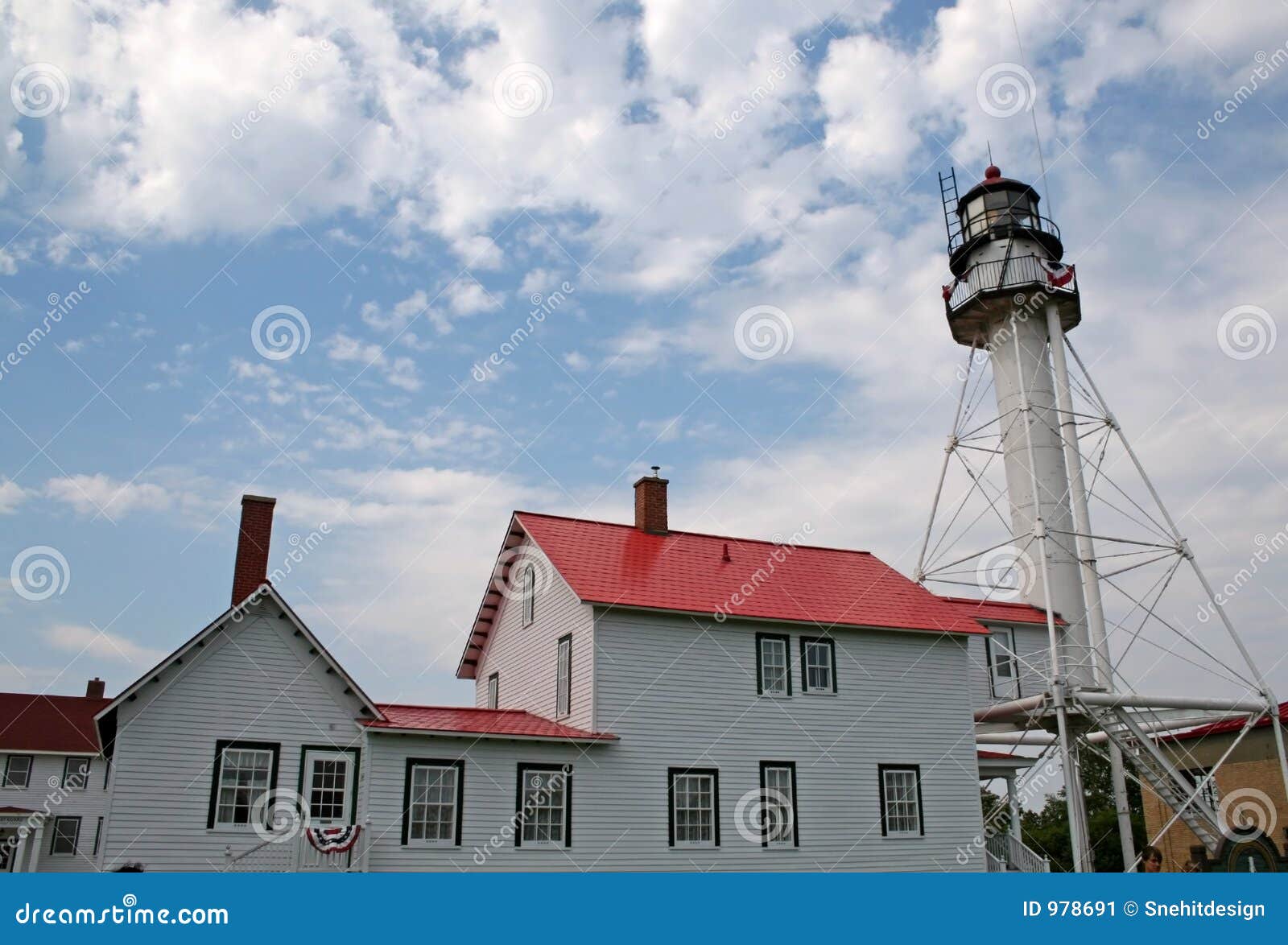 White Fish Point Light House Stock Image - Image of seaman, pattern: 978691