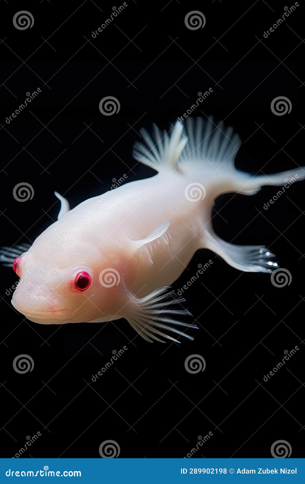 A white fish with red eyes stock illustration. Illustration of ...