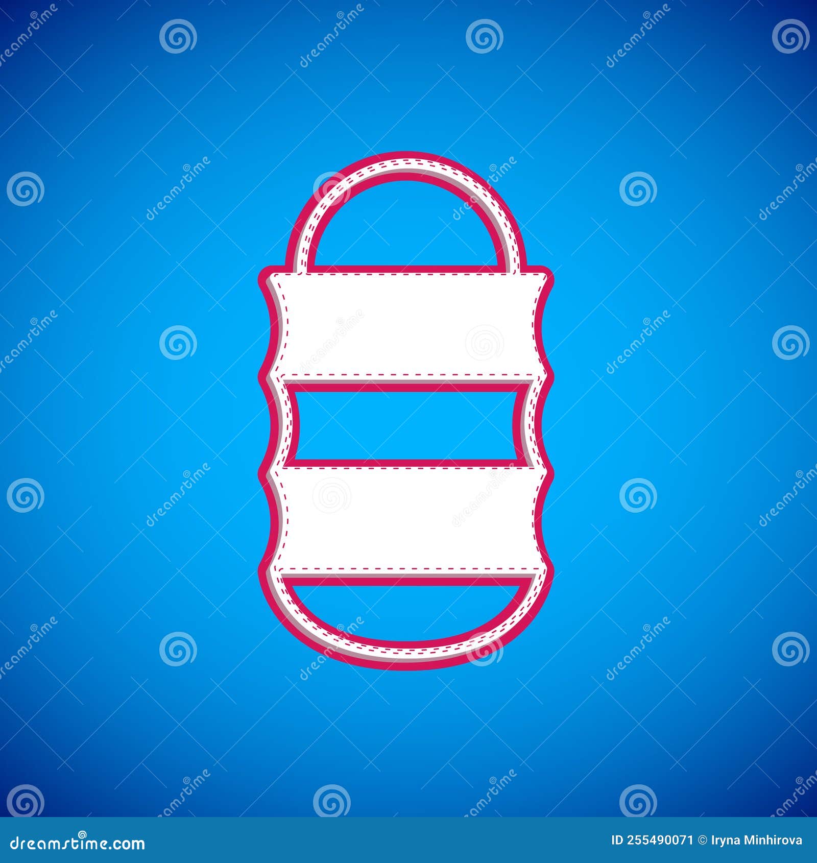 White Fishing Net Icon Isolated on Blue Background. Fishing Tackle ...