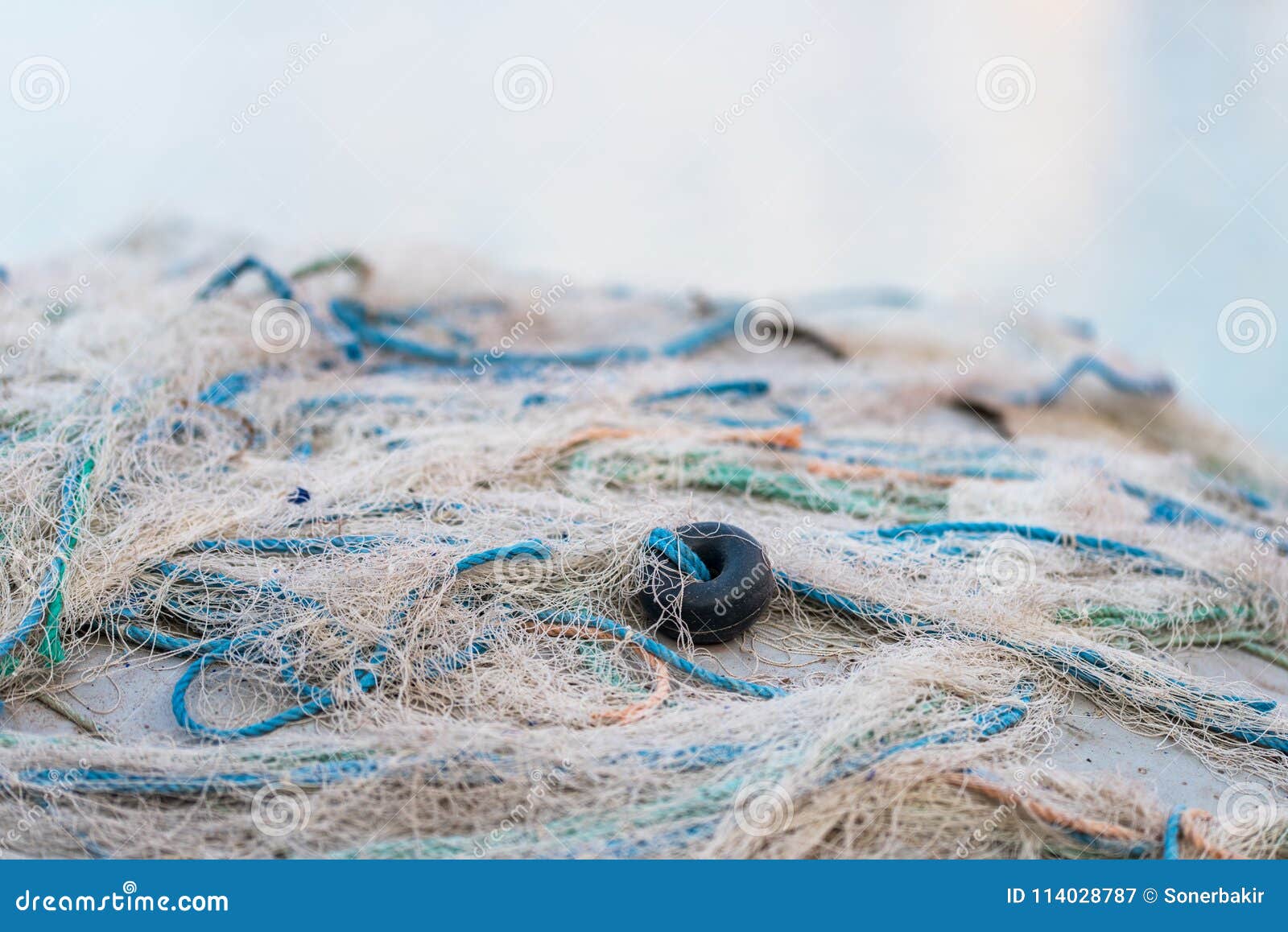 White Fishing Nets and Fishing Stock Image - Image of water, float ...