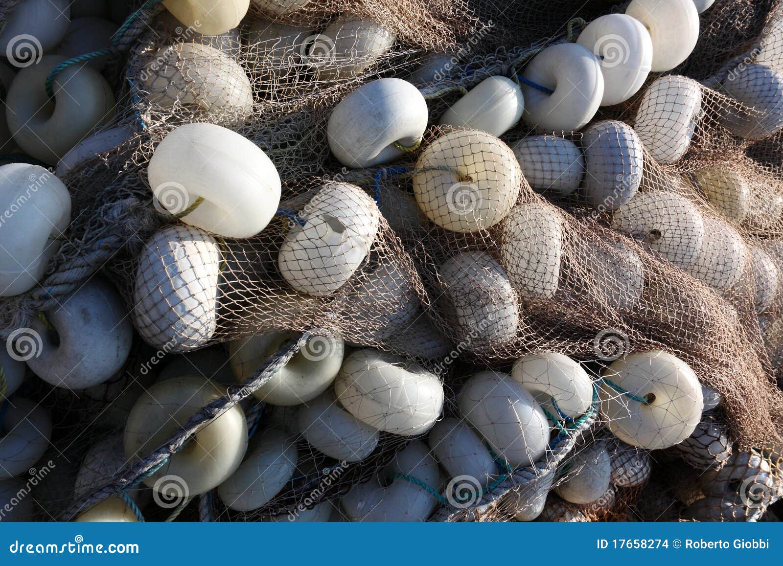 White Fishnet with White Ball Holder Stock Photo - Image of fish ...