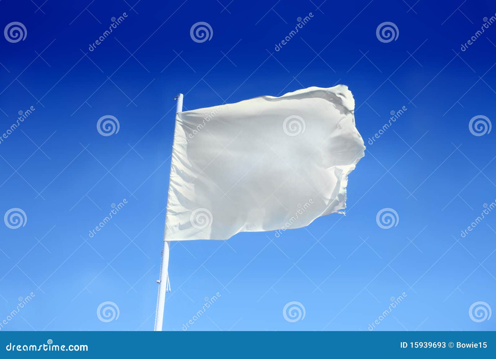 White flag stock image. Image of surrender, white, blue - 15939693