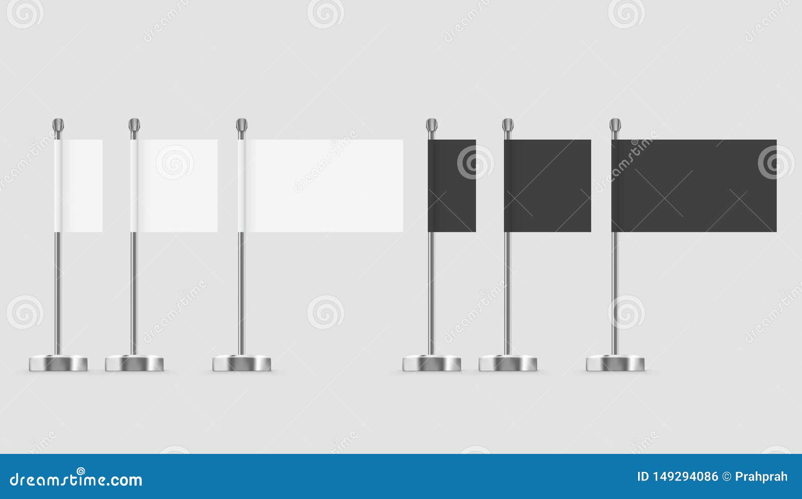 White Flag Clear Template. Clean Blank Expo Banner Stock Vector ...