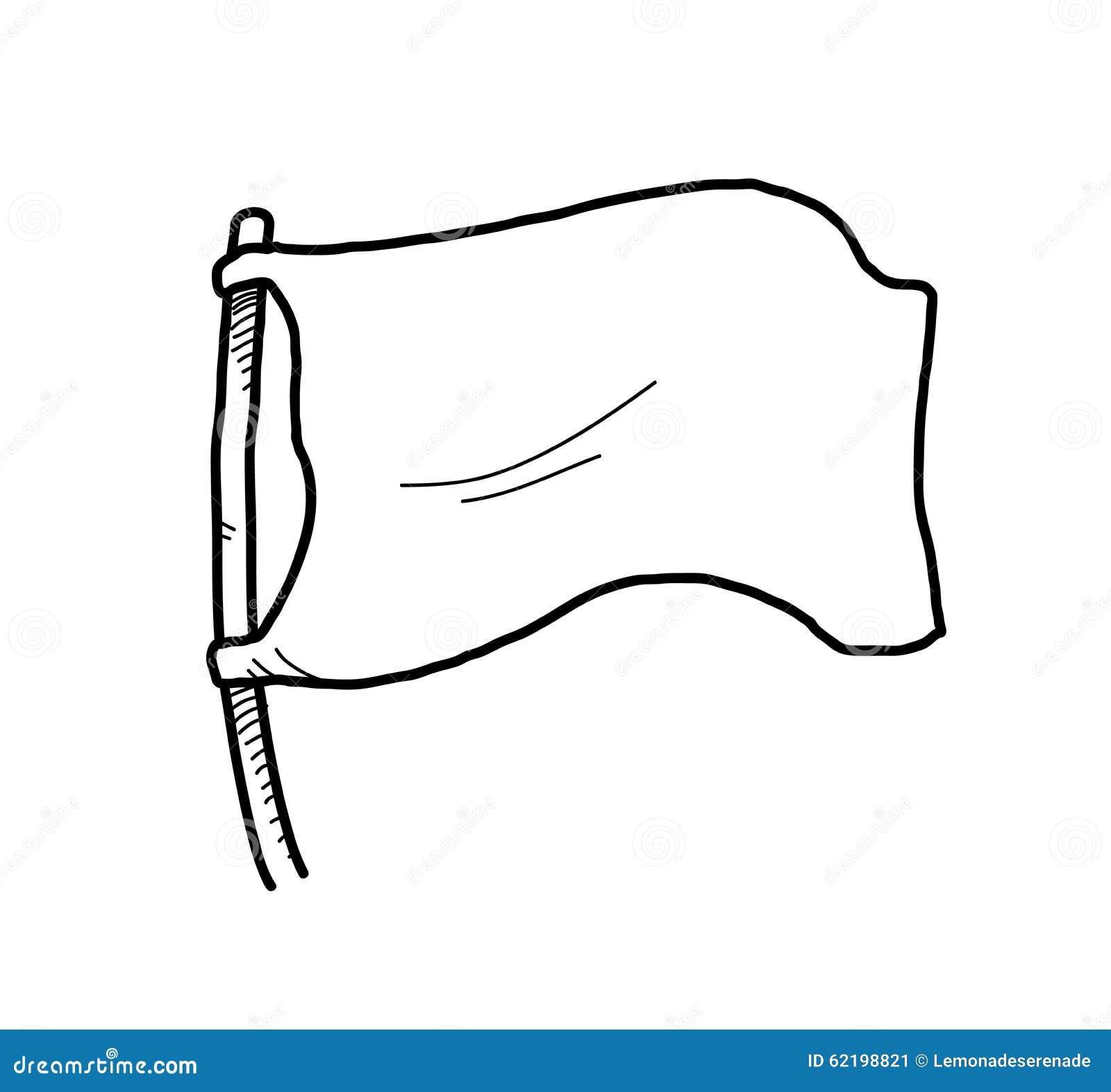 White Flag Doodle stock vector. Illustration of give - 62198821