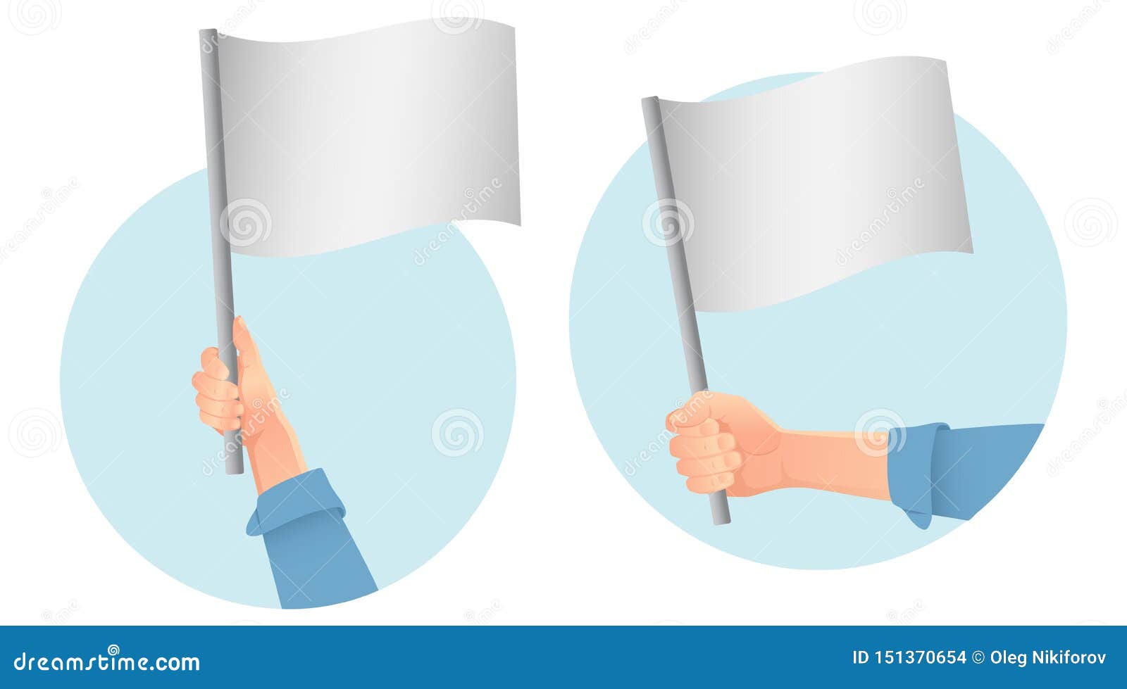 White flag in hand icon stock illustration. Illustration of symbol ...