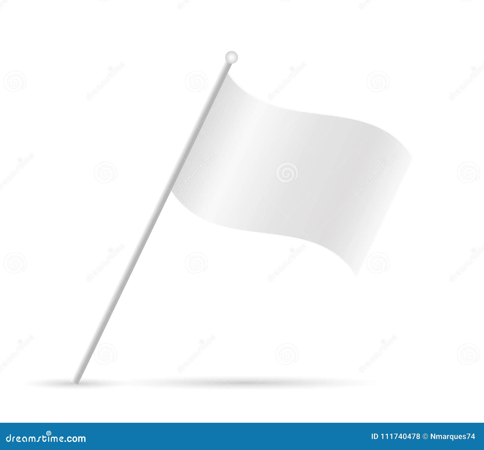 White Flag Illustration stock vector. Illustration of clean - 111740478