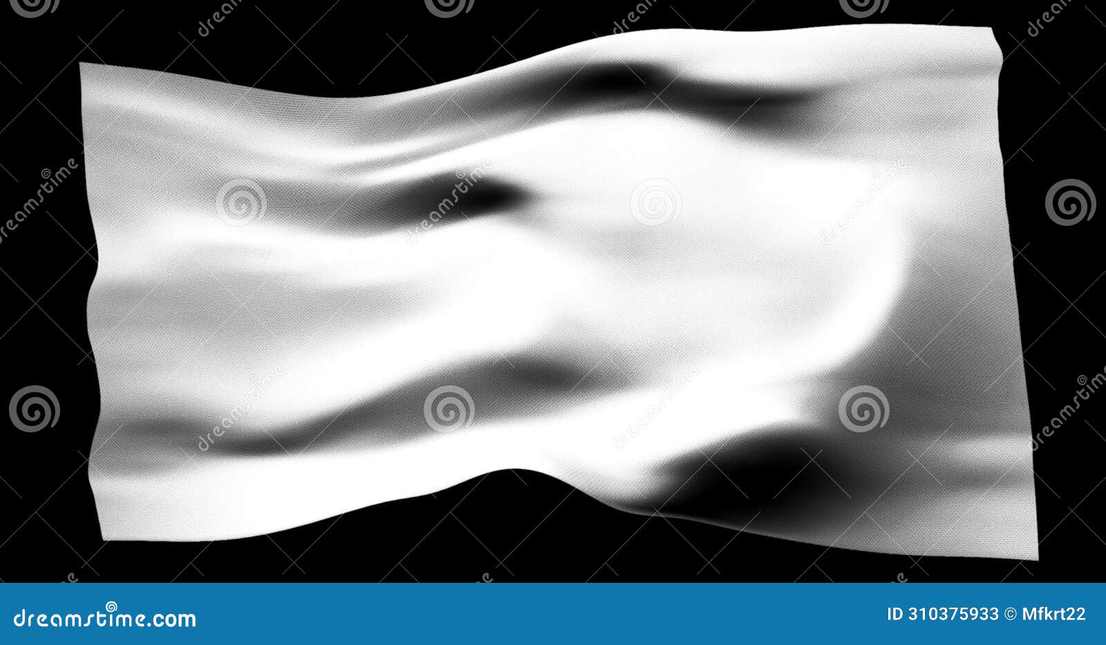 White Flag Isolated Realistic Waving. Cotton Fabric Texture Stock Image ...