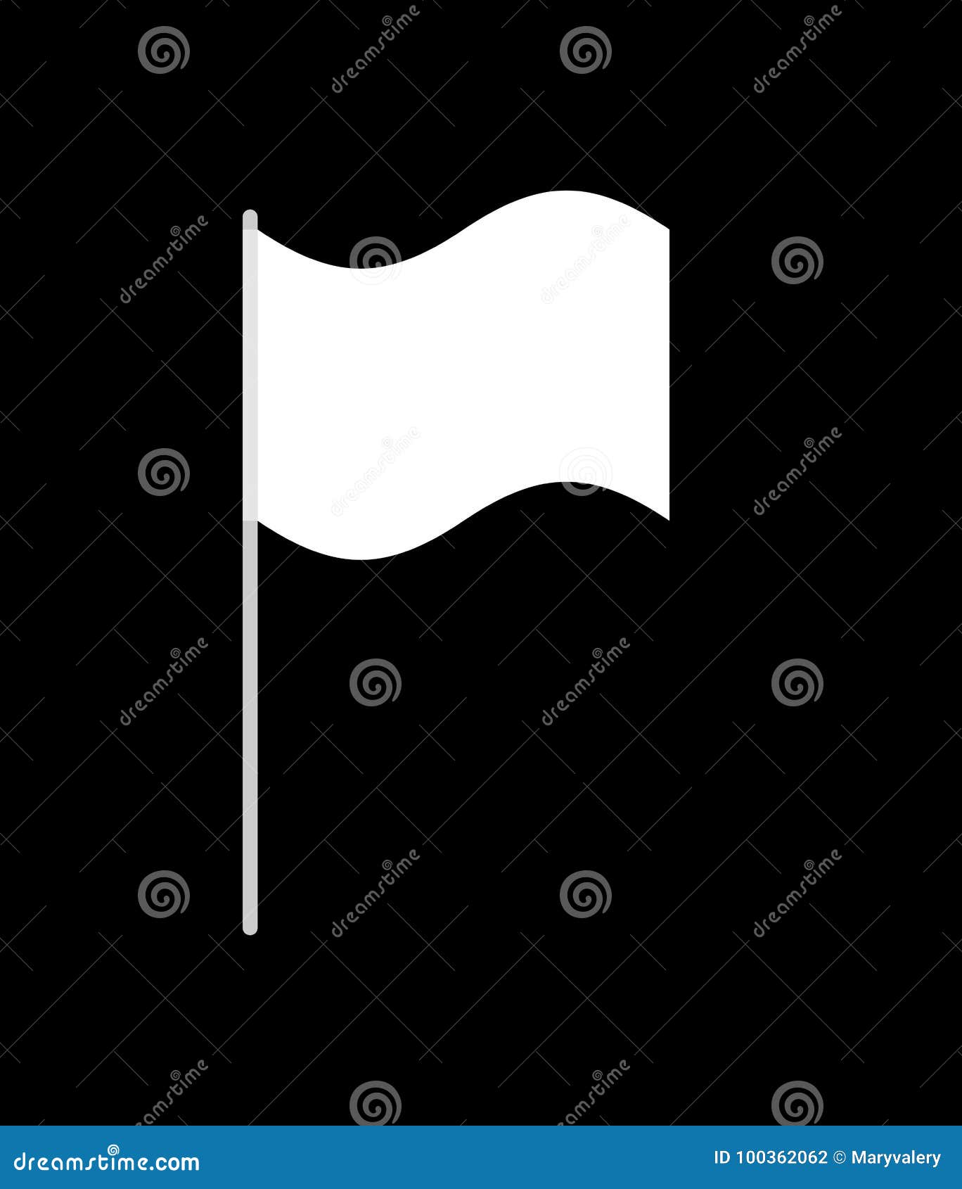 White Flag Isolated. Surrender Symbol Stock Vector - Illustration of ...