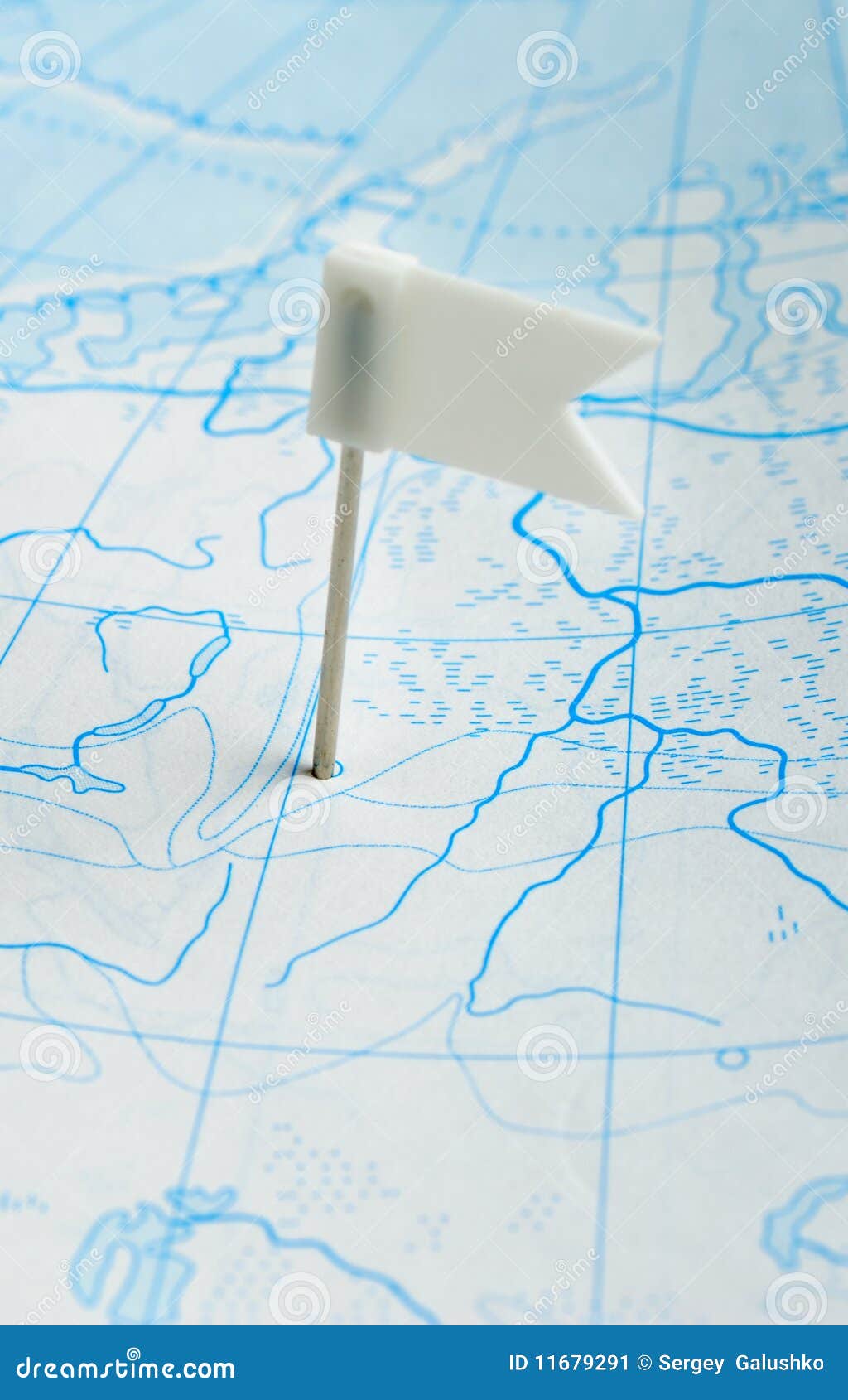 White flag a pin on map stock image. Image of concept - 11679291