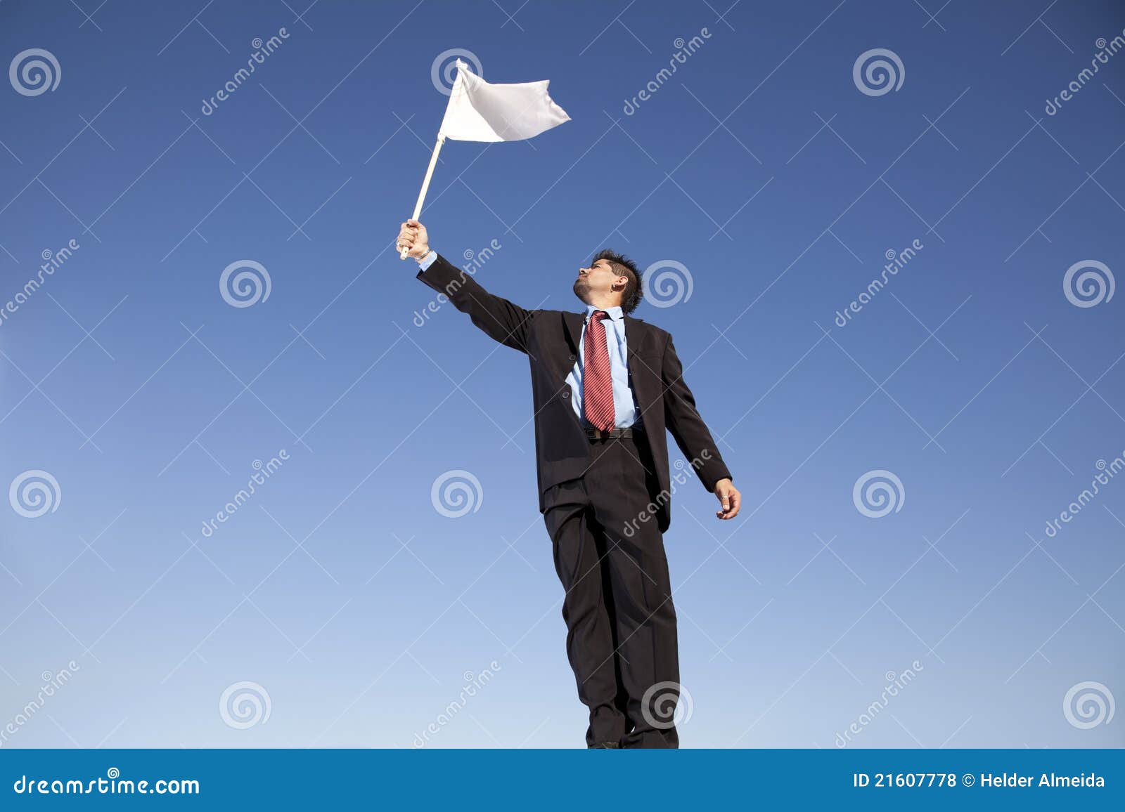 White flag for surrender stock photo. Image of occupation - 21607778