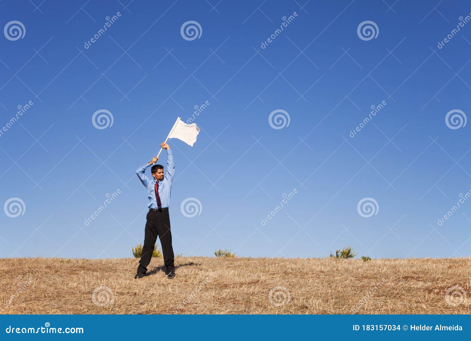 White flag for surrender stock photo. Image of adult - 183157034
