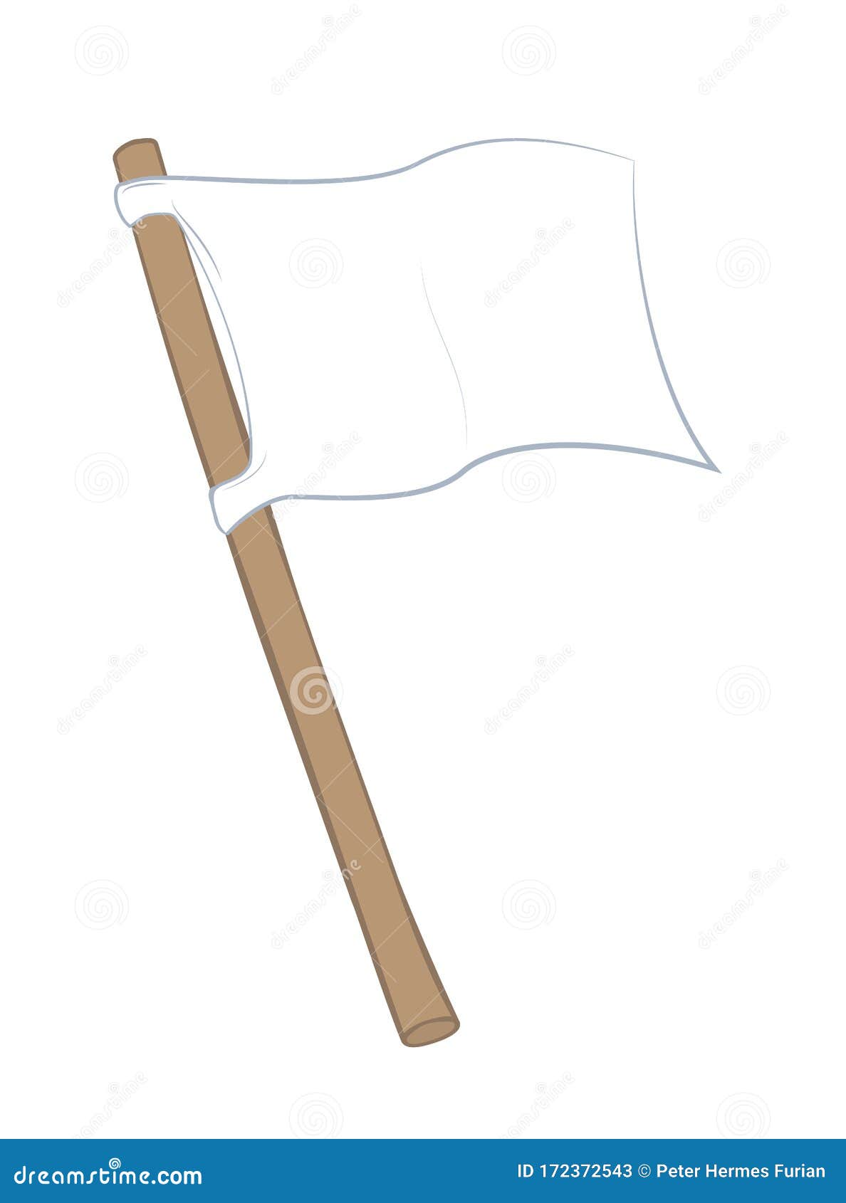 White Flag Waving Capitulation Surrender Symbol Stock Vector ...