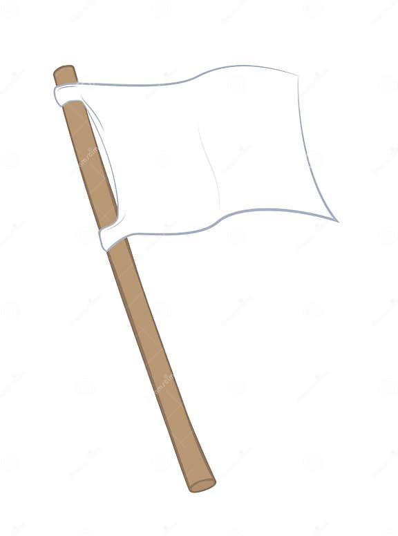 White Flag Waving Capitulation Surrender Symbol Stock Vector ...