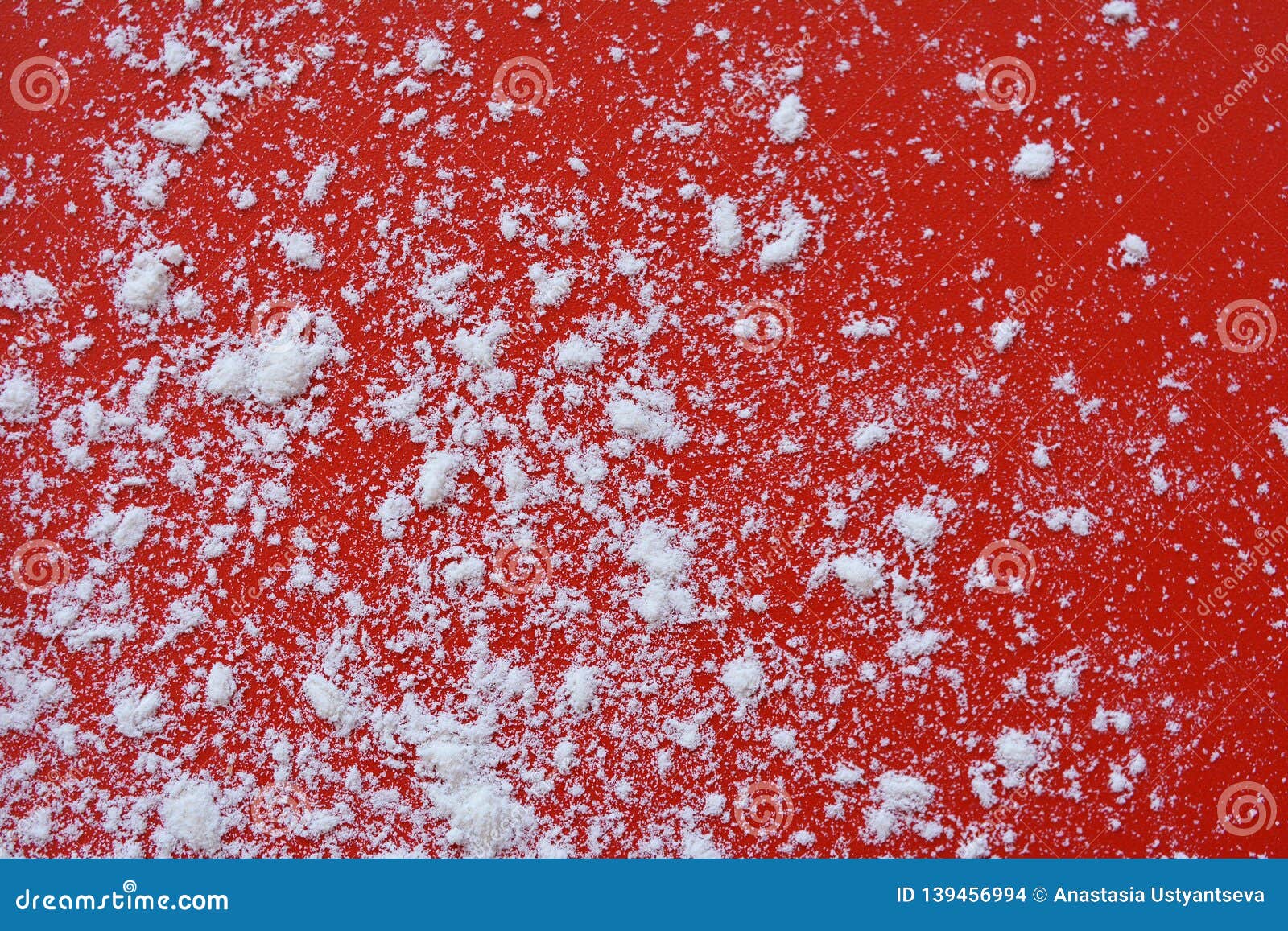 White Flakes on a Red Background. Bright Colors on Abstraction. Stock ...