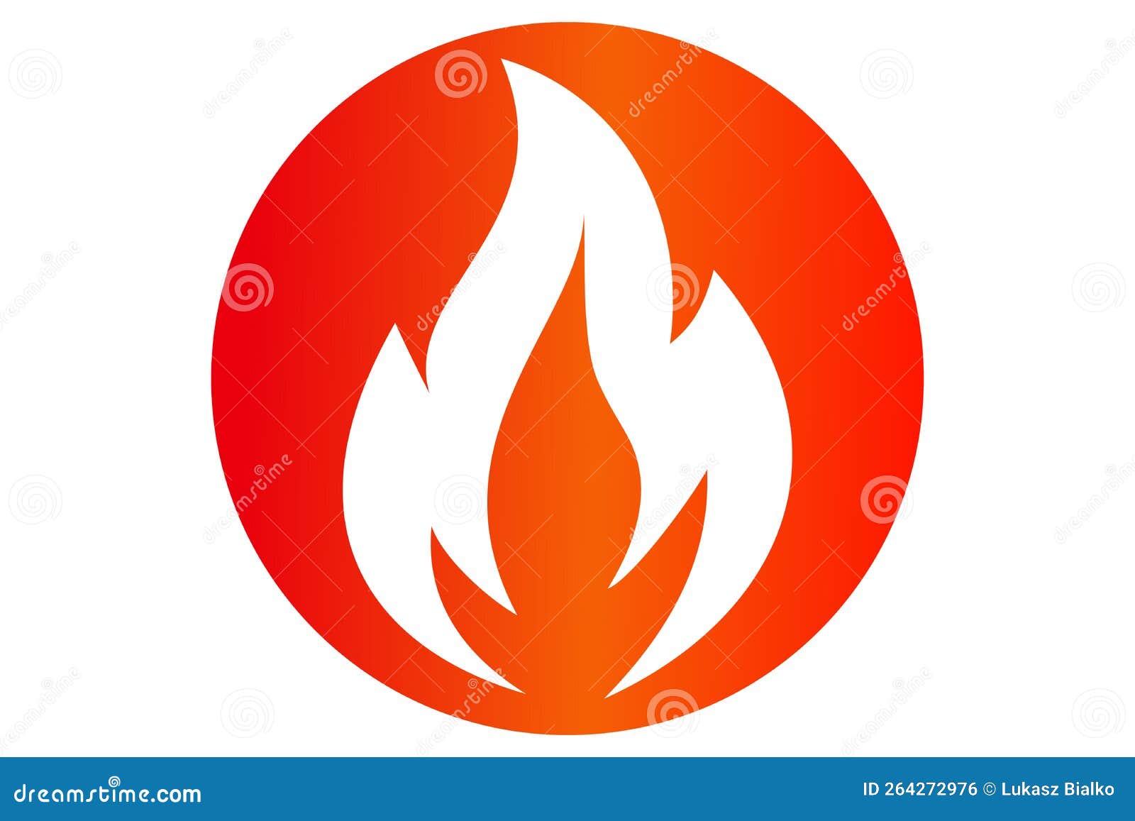 White Flame in a Fiery Gradient Circle Stock Vector - Illustration of abstraction, graphic ...