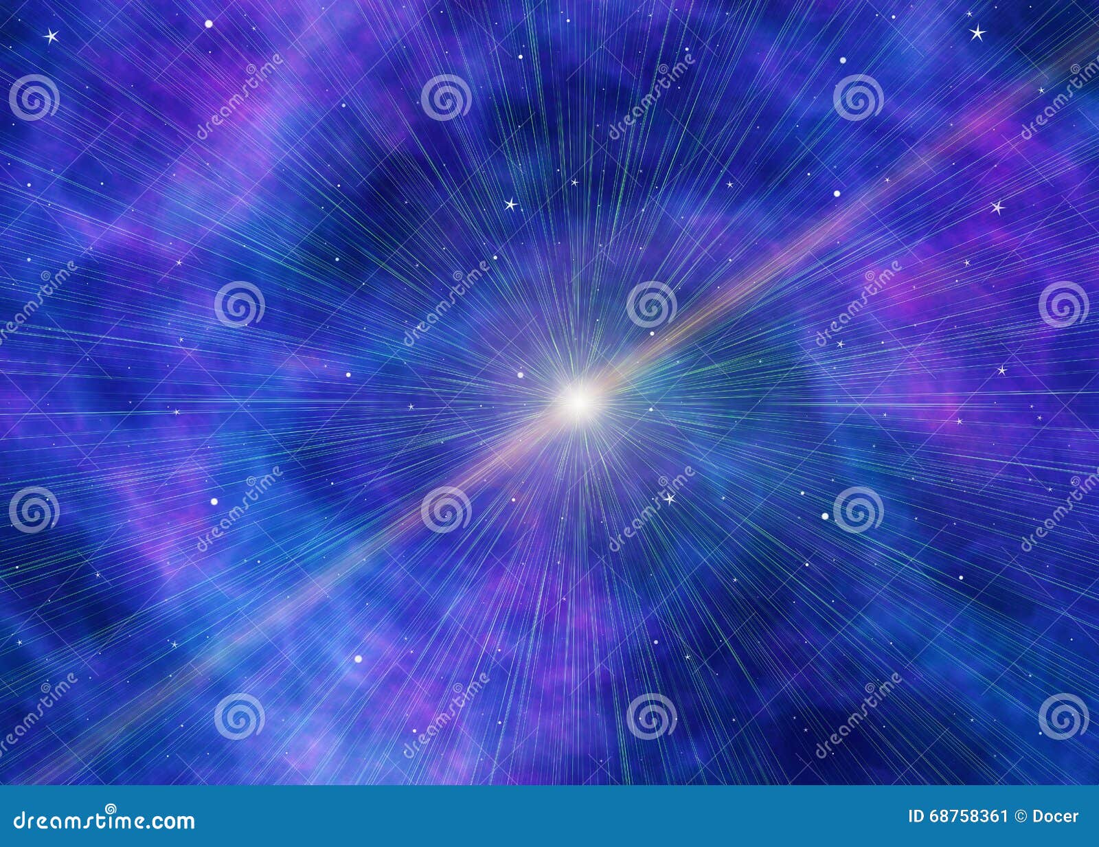 White Flash on a Blue Space Backgrounds Stock Image - Image of nebula ...