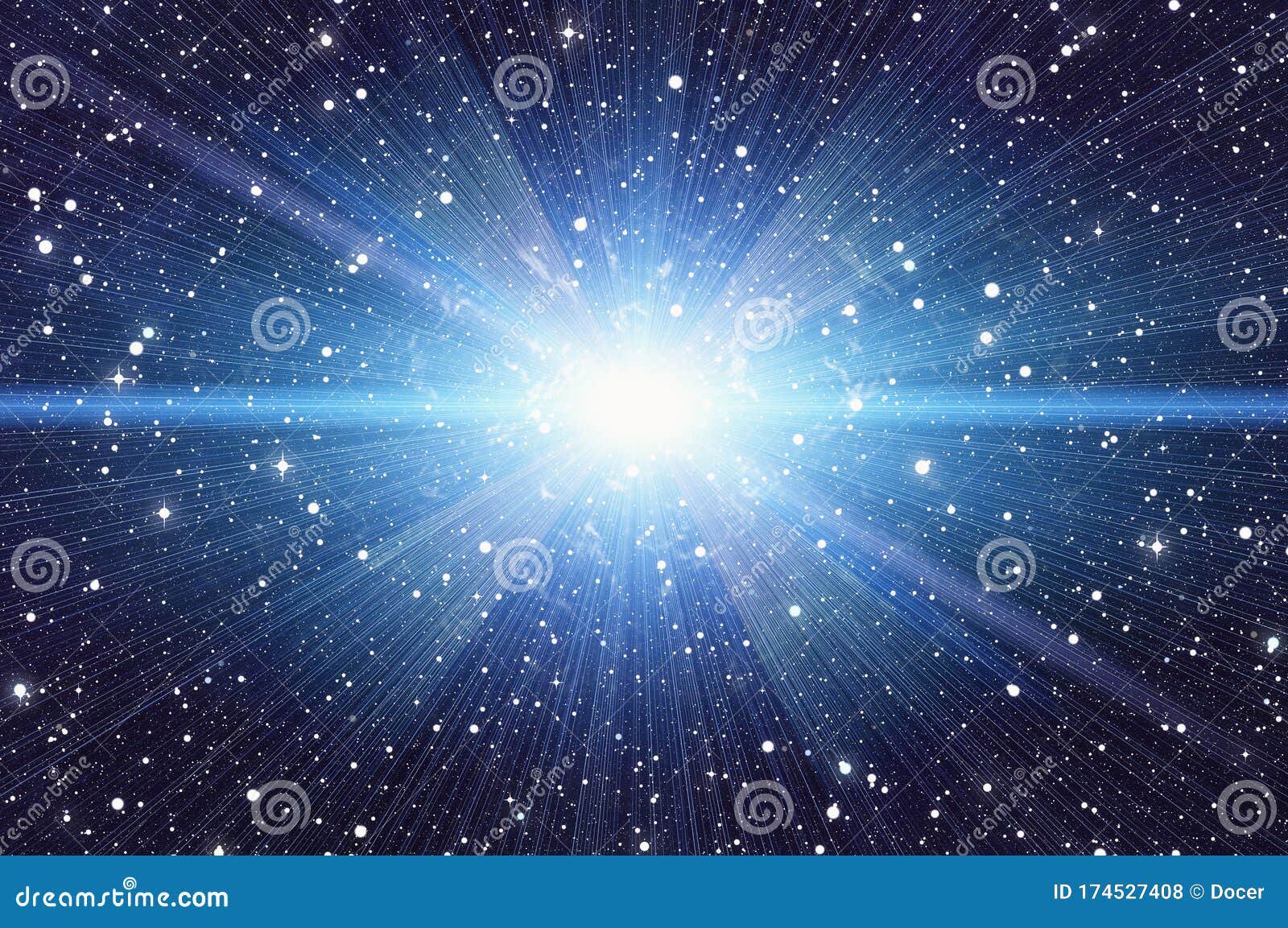 White Flash on a Space Stars Backgrounds Stock Illustration ...