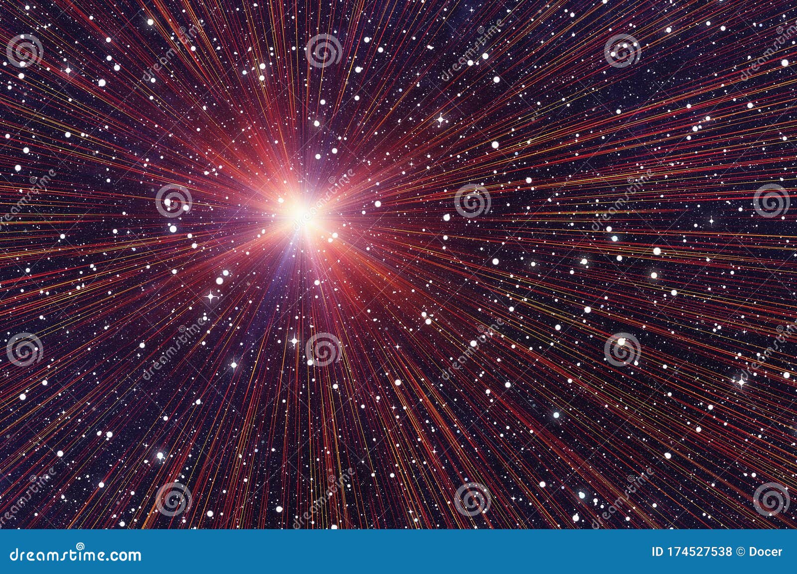 White Flash on a Space Stars Backgrounds Stock Illustration ...