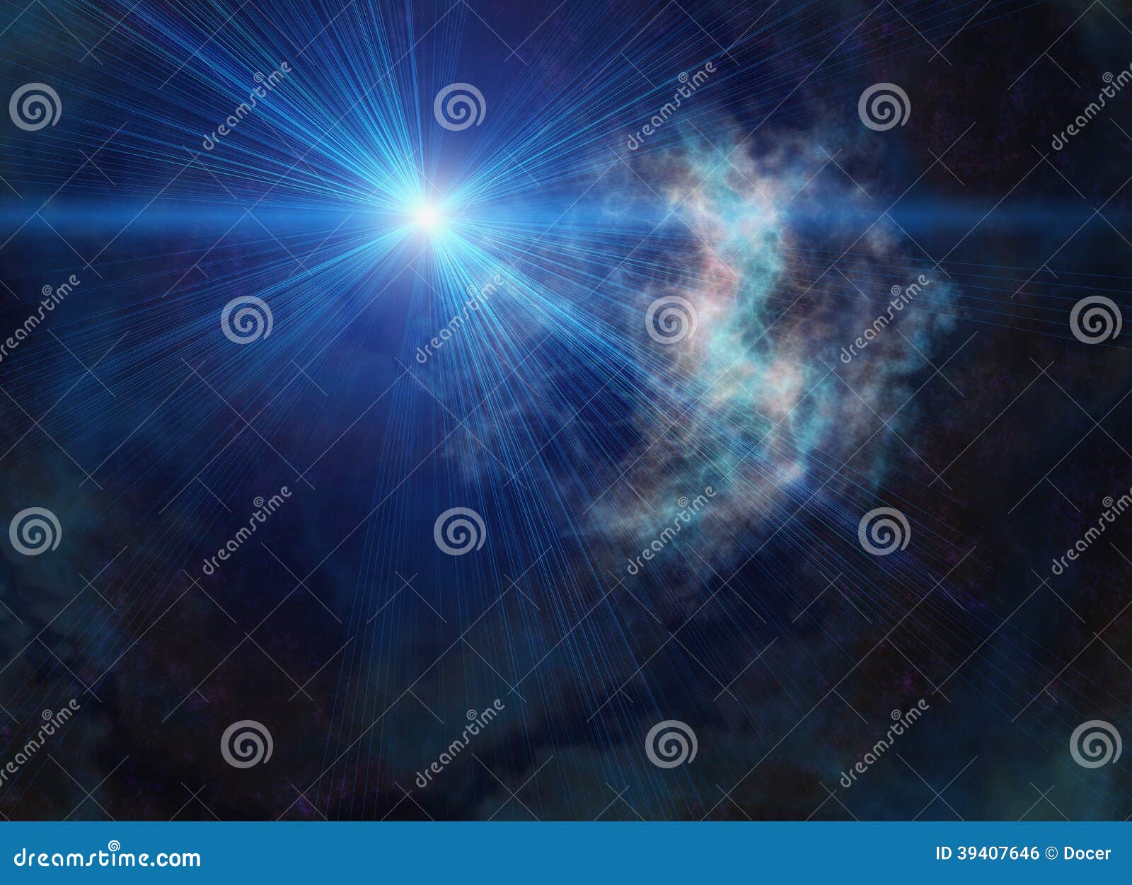 White Flash In Dreamy Space Stars Background Royalty-Free Stock Image ...